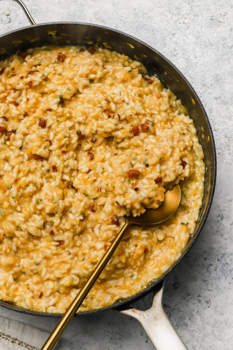Creamy Butternut Squash Risotto with Pancetta - Well Seasoned Studio