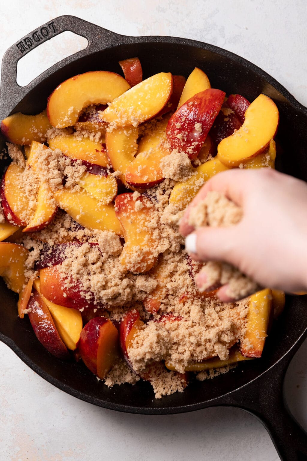 Warm Peach Crumble (with fresh or frozen peaches!) - Well Seasoned Studio
