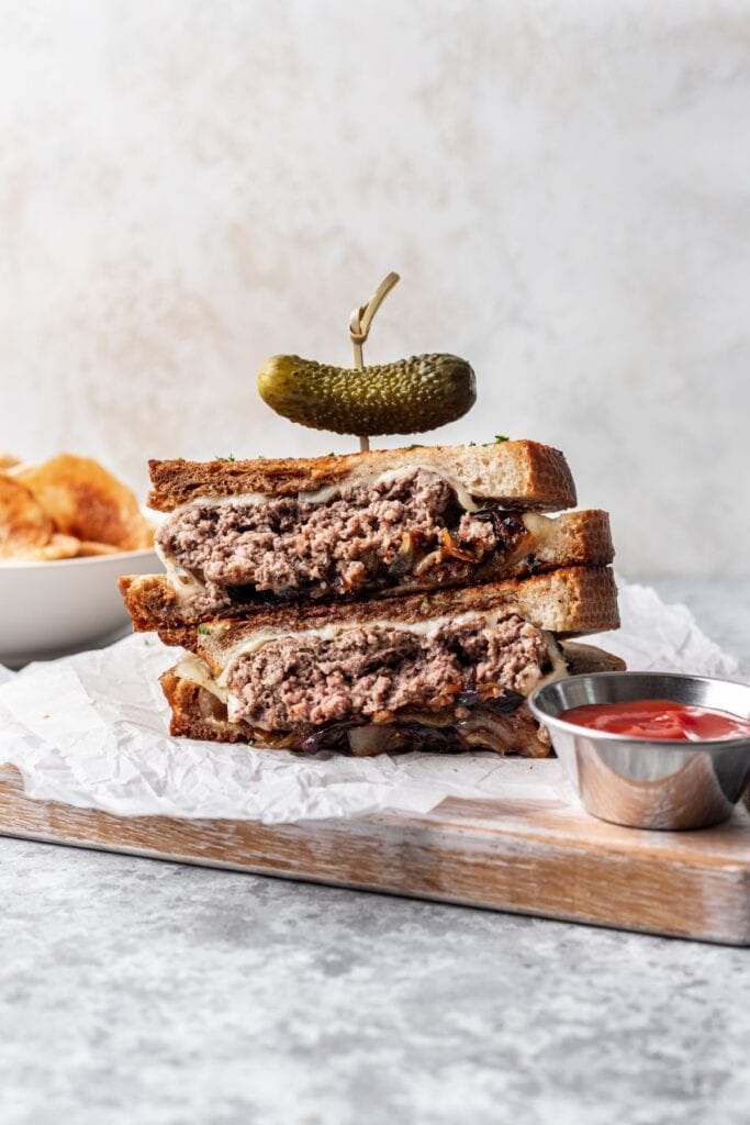 Juicy Patty Melts with Caramelized Onions - Well Seasoned Studio