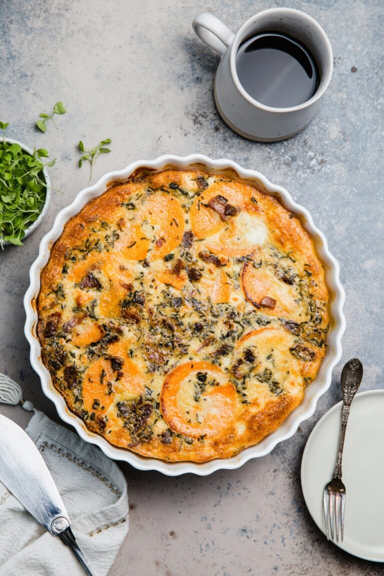 Creamy Butternut Squash and Goat Cheese Quiche - Well Seasoned Studio