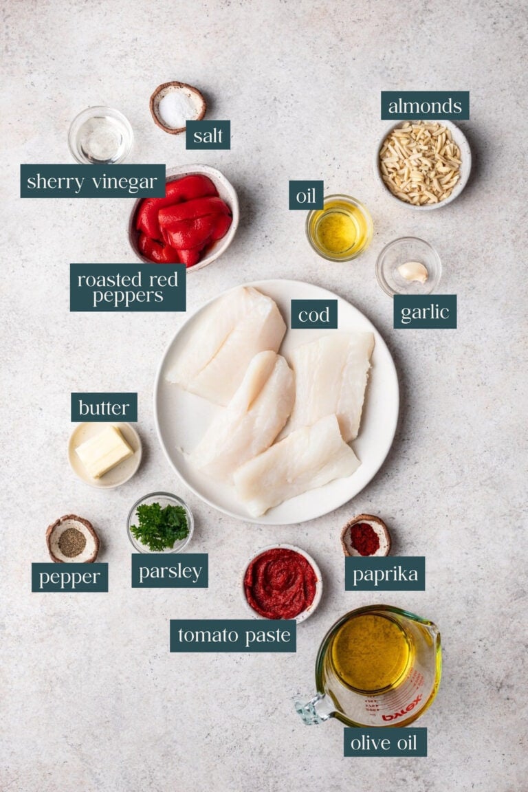 Easy Pan Seared Cod with Romesco Sauce - Well Seasoned Studio