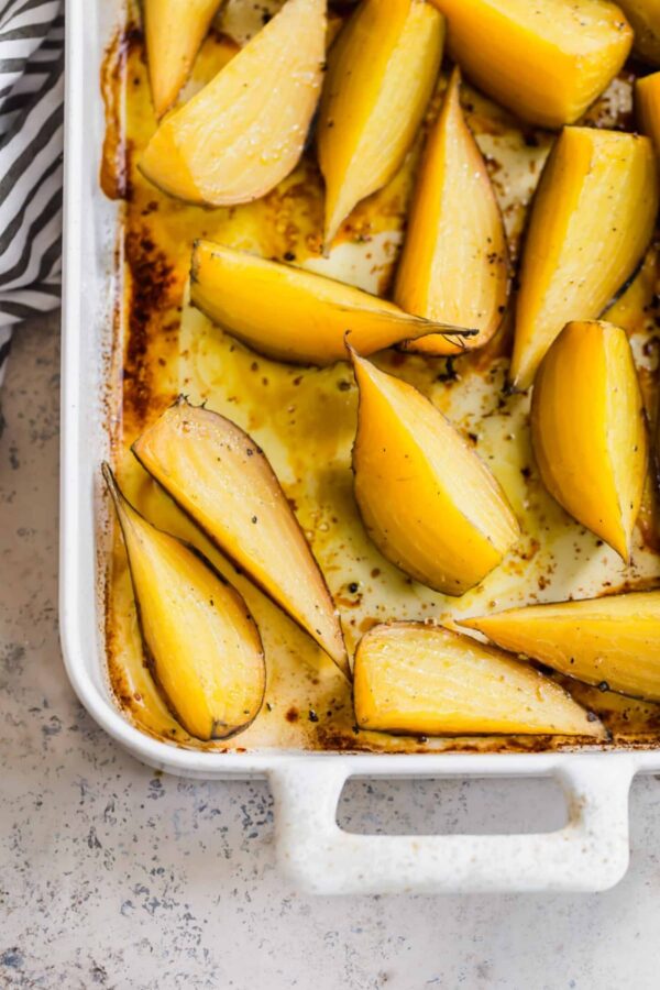 Roasted Golden Beets with Horseradish Sauce - Well Seasoned Studio