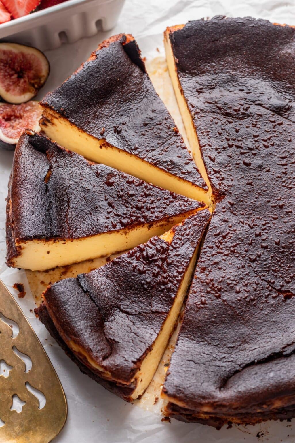 Easy, Creamy Burnt Basque Cheesecake - Well Seasoned Studio