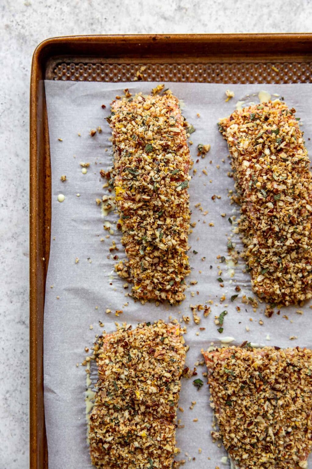 Tender, Flaky Pecan Crusted Salmon - Well Seasoned Studio