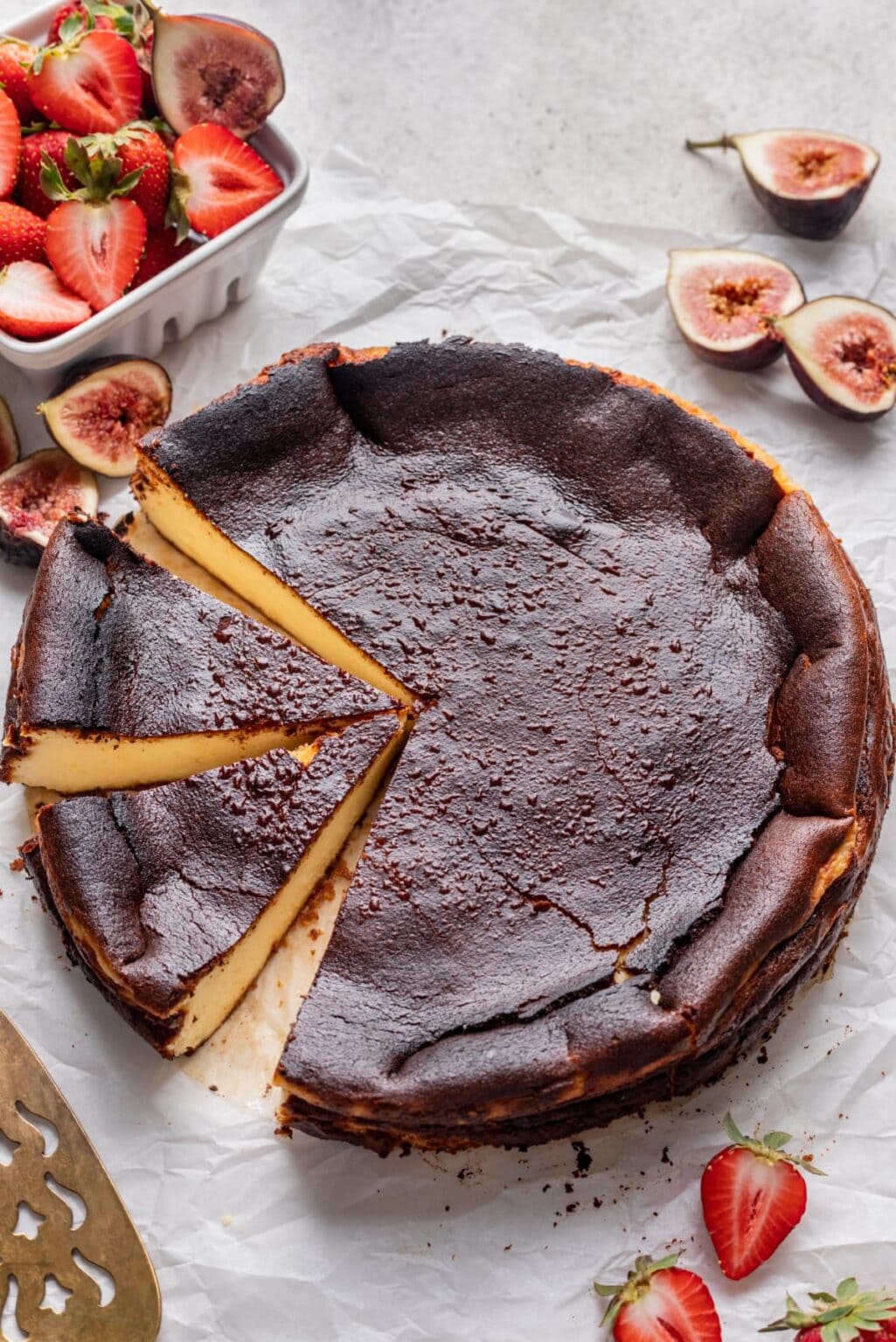 Easy, Creamy Burnt Basque Cheesecake - Well Seasoned Studio