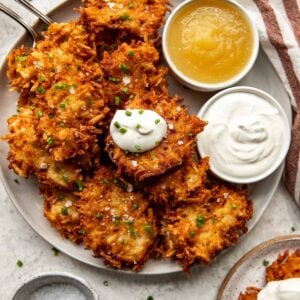 Light & Crispy Potato Latkes! - Well Seasoned Studio