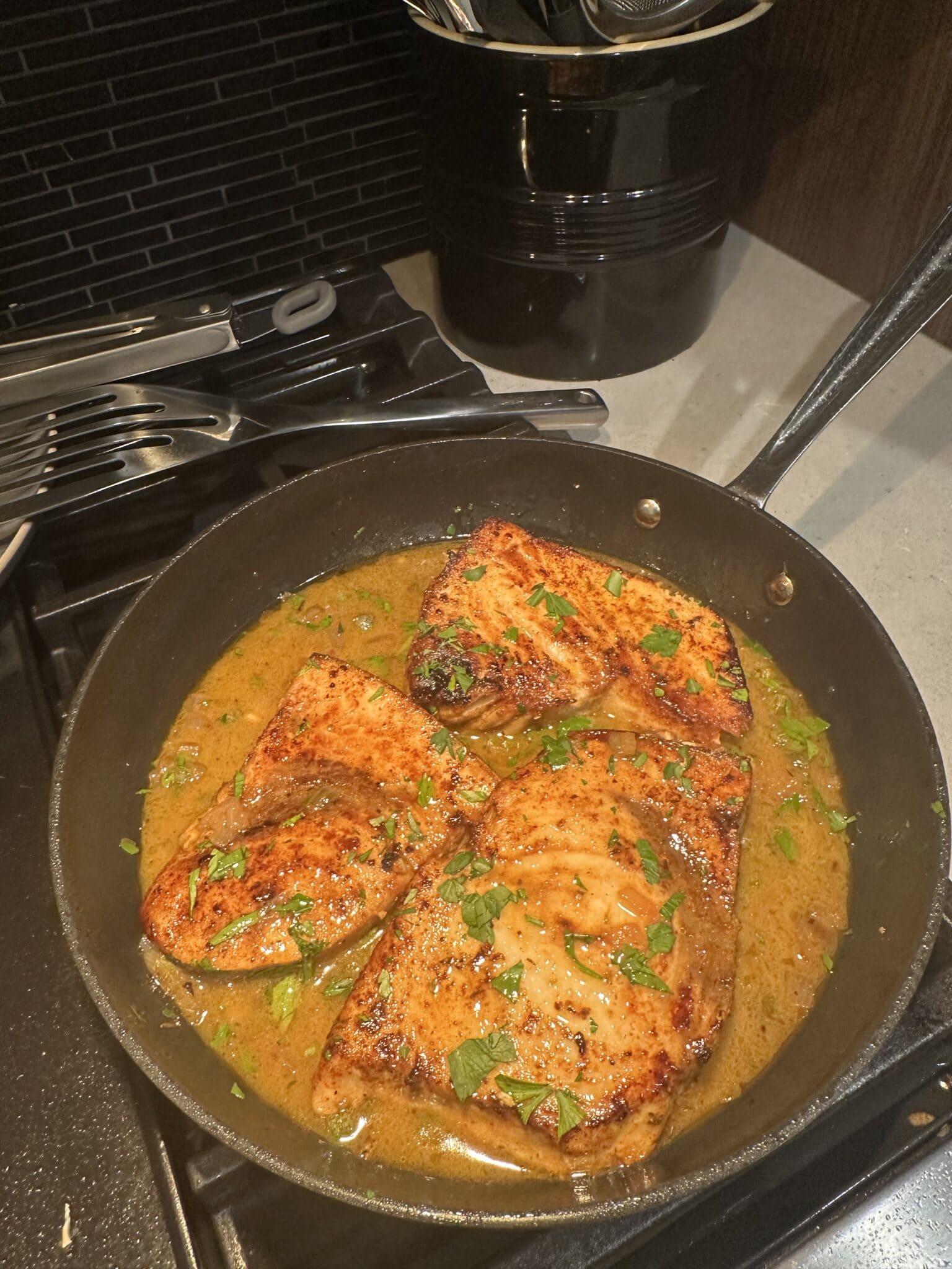 25-Minute Pan-Seared Swordfish with Lemon Caper Sauce - Well Seasoned ...