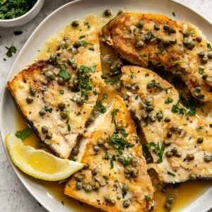 25-Minute Pan-Seared Swordfish with Lemon Caper Sauce - Well Seasoned ...