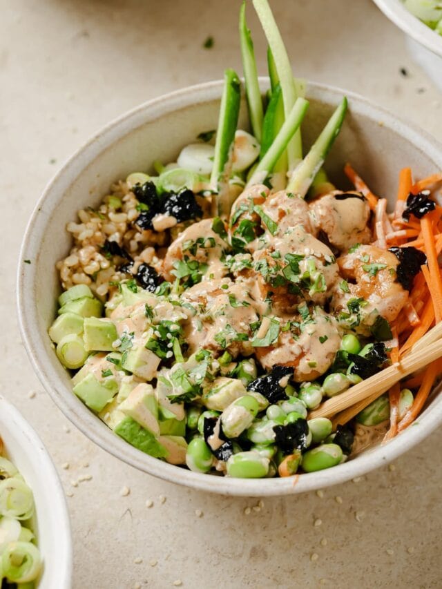 Spicy Shrimp Bowls - Well Seasoned Studio