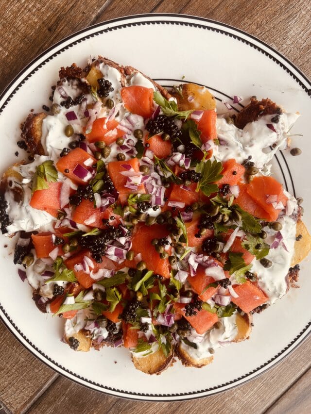 Crispy Potato Galette with Smoked Salmon & Crème Fraîche - Well ...