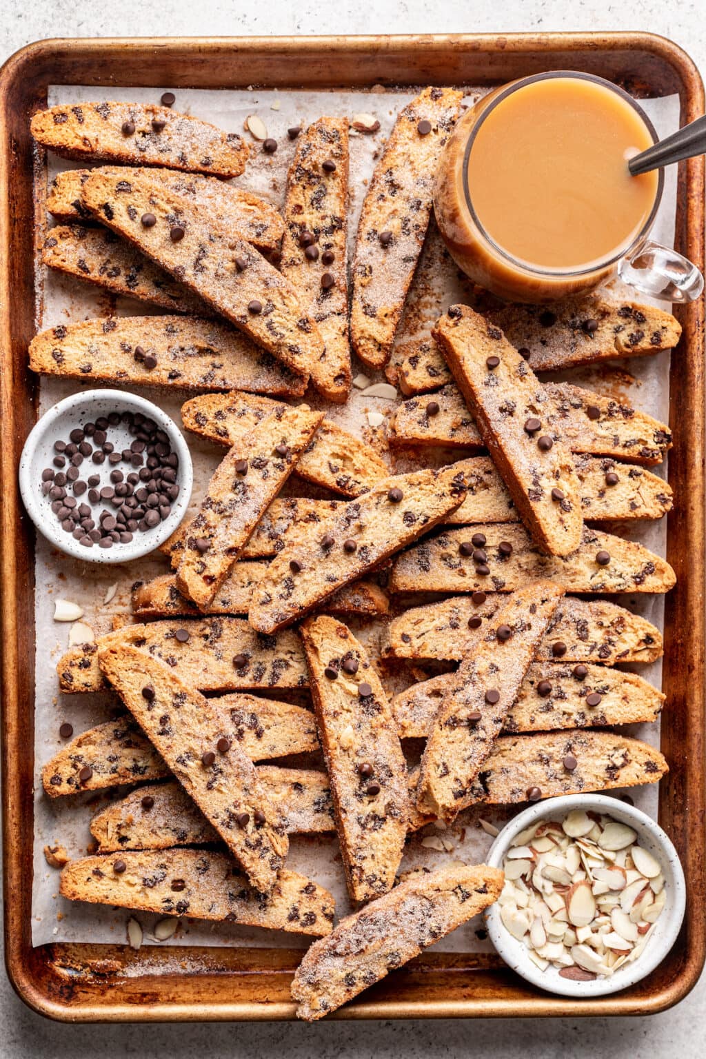 Tender Chocolate Chip Mandel Bread (Jewish Cookies) - Well Seasoned Studio