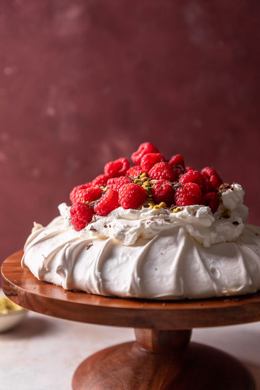 Swiss Meringue Pavlova with Whipped Cream - Well Seasoned Studio
