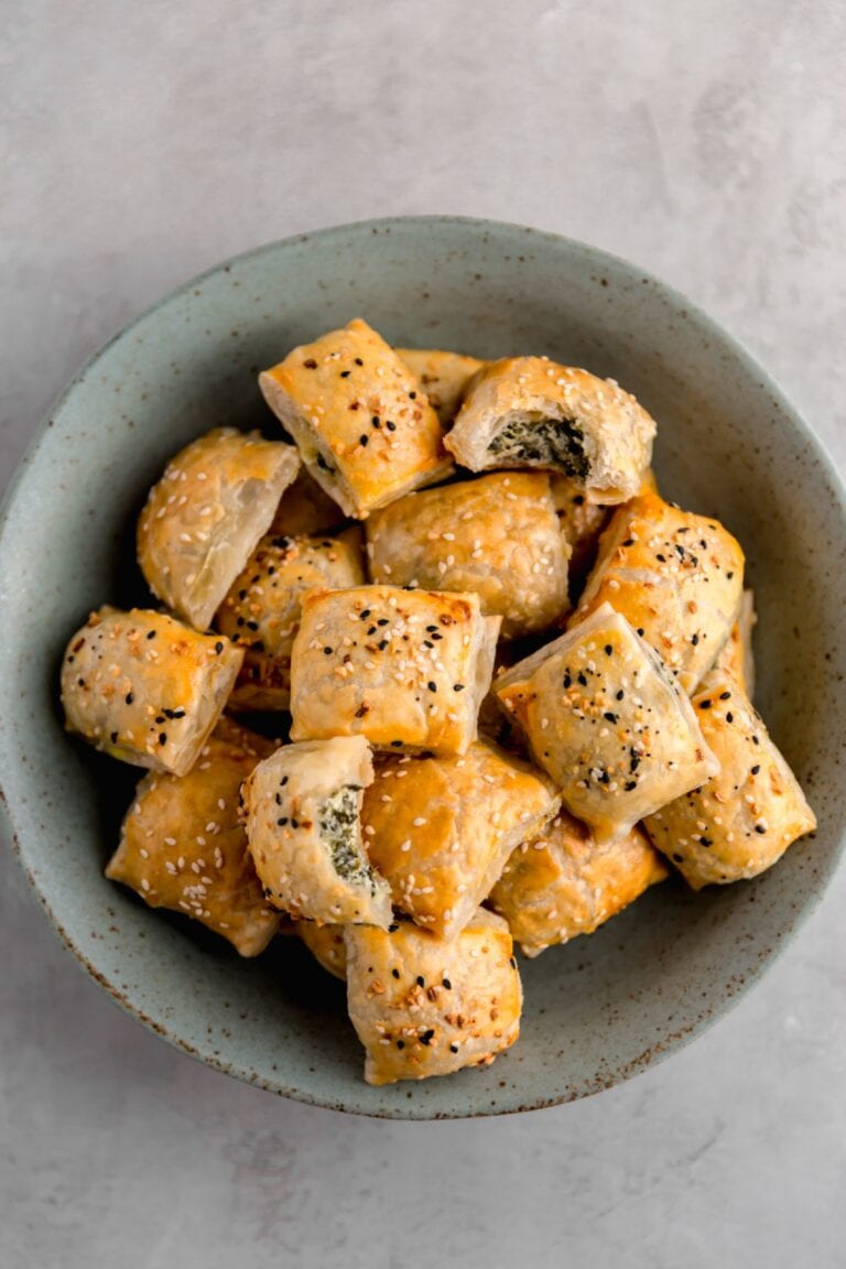 Flaky Israeli Cheese Bourekas with Spinach & Feta - Well Seasoned Studio