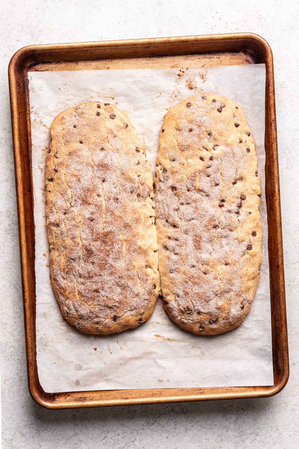 Tender Chocolate Chip Mandel Bread (Jewish Cookies) - Well Seasoned Studio
