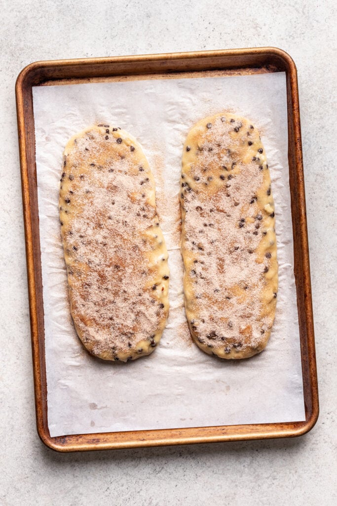 Tender Chocolate Chip Mandel Bread (Jewish Cookies) - Well Seasoned Studio