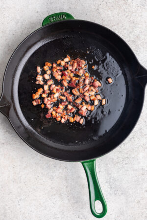 Crispy Fried Brussels Sprouts with Pancetta - Well Seasoned Studio