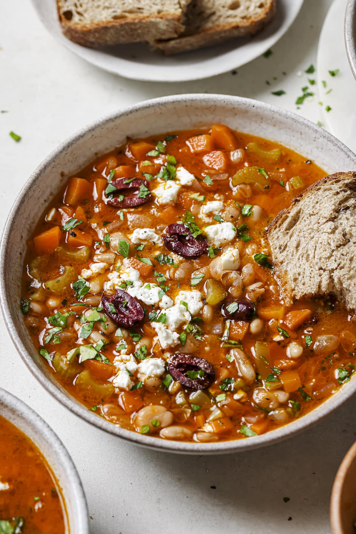 Fasolada (Hearty Greek White Bean Soup) - Well Seasoned Studio