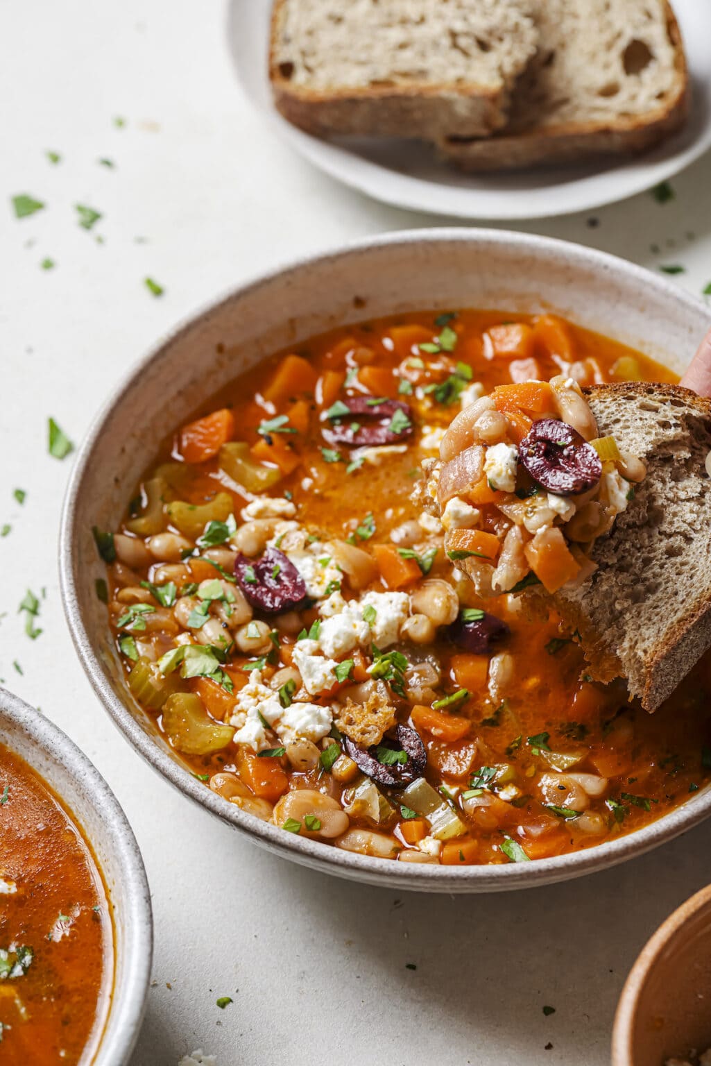 Fasolada (Hearty Greek White Bean Soup) - Well Seasoned Studio