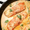 25-Minute Pan-Seared Trout with Creamy Pesto Sauce - Well Seasoned Studio