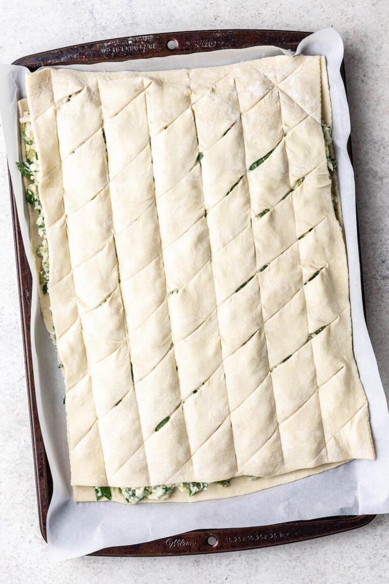 Sheet Pan Spinach & Cheese Bourekas - Well Seasoned Studio
