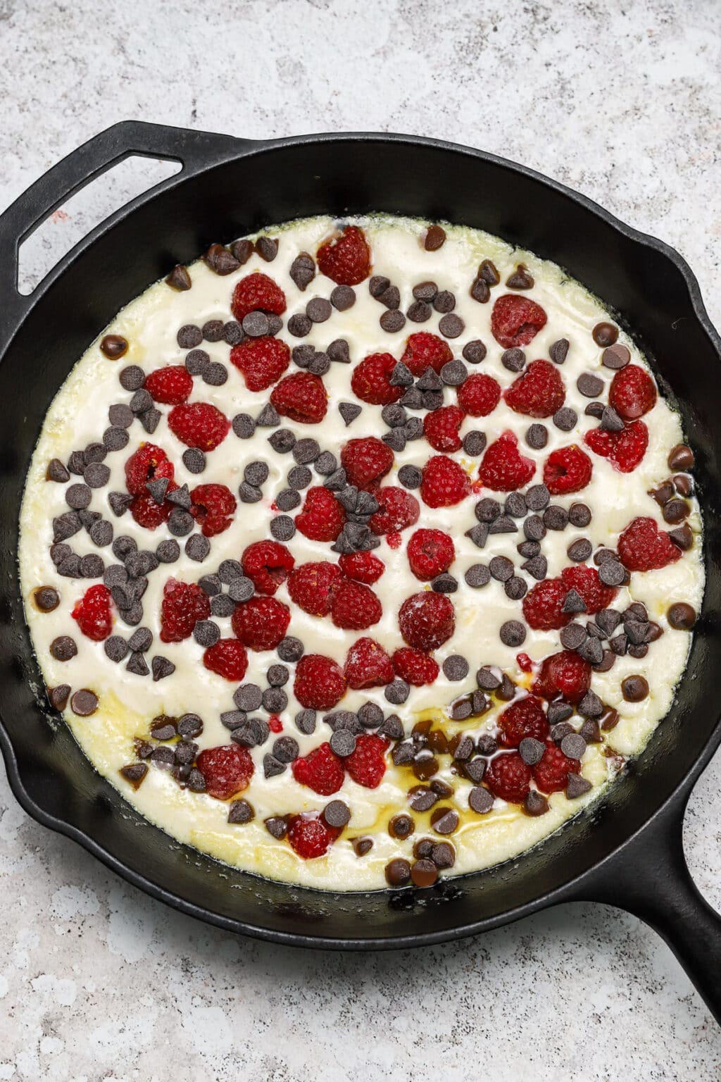 40-Minute Chocolate Chip Raspberry Cobbler - Well Seasoned Studio