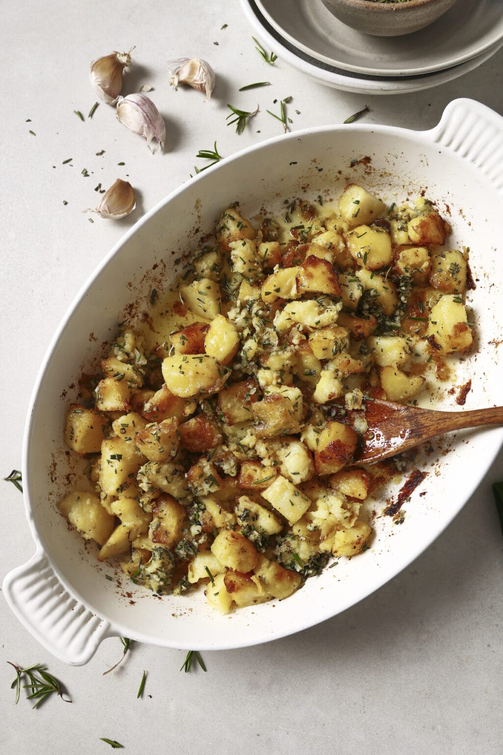 Rosemary Garlic Roasted Potatoes - Well Seasoned Studio