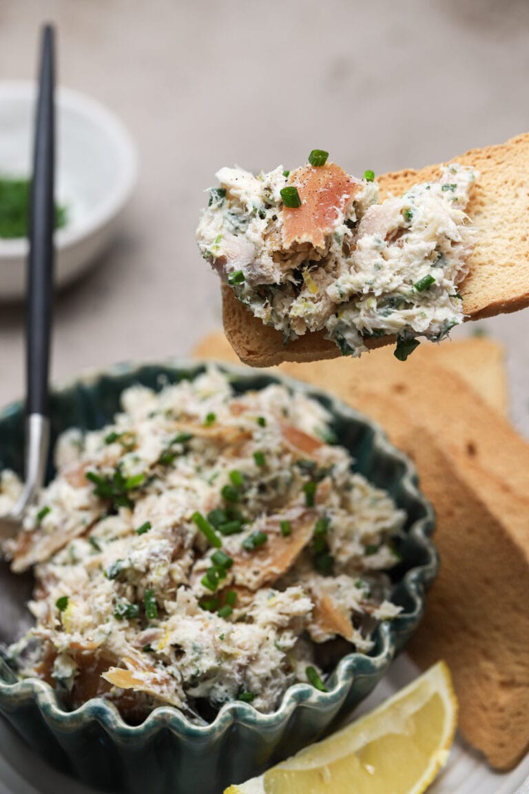10-Minute Smoked Trout Dip with Crème Fraîche - Well Seasoned Studio