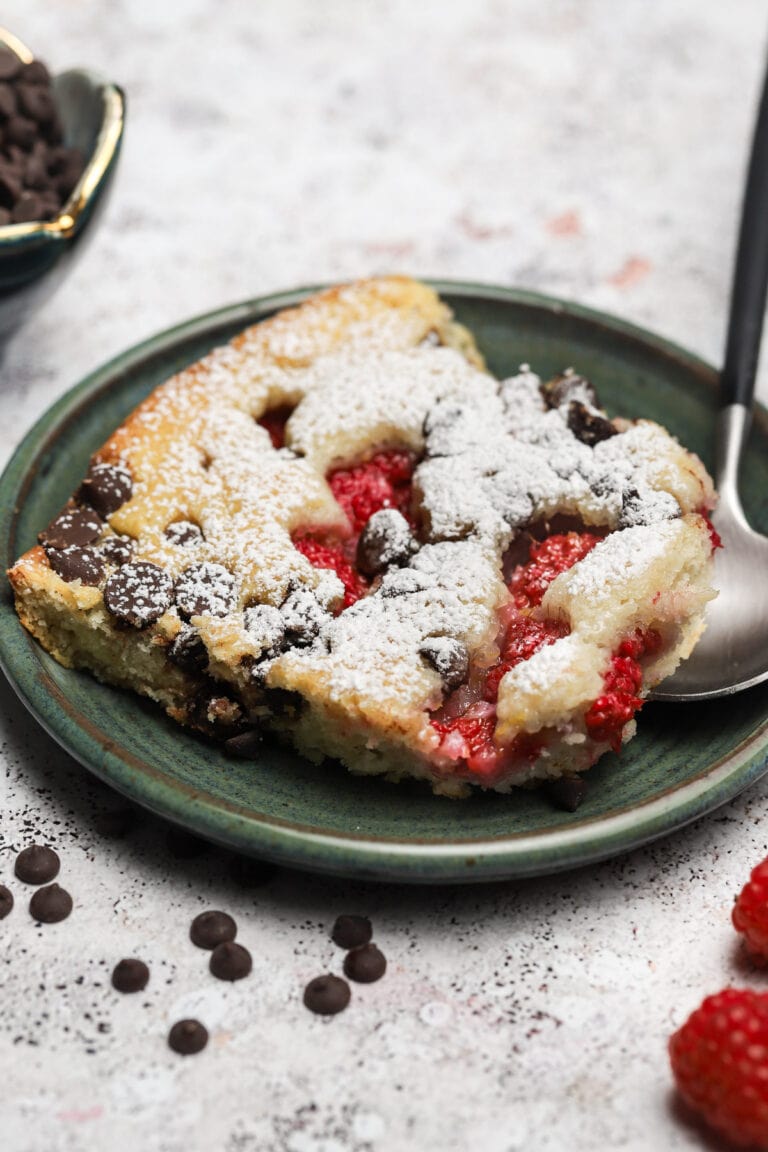 40-Minute Chocolate Chip Raspberry Cobbler - Well Seasoned Studio