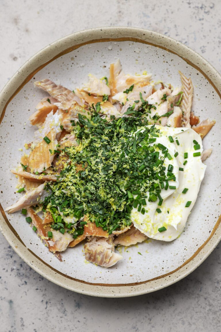 10-Minute Smoked Trout Dip with Crème Fraîche - Well Seasoned Studio