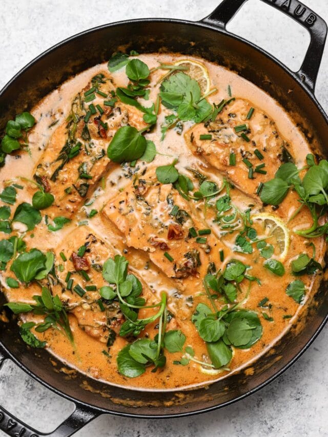 Creamy Tuscan Salmon - Well Seasoned Studio