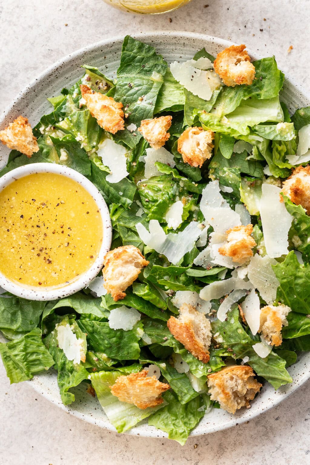 Romaine Salad with Lemon Caesar Vinaigrette - Well Seasoned Studio