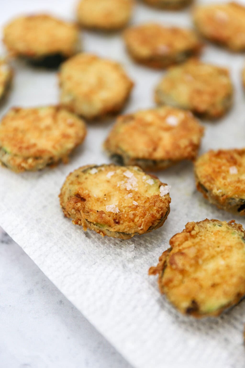 Crispy Fried Zucchini with Homemade Marinara - Well Seasoned Studio