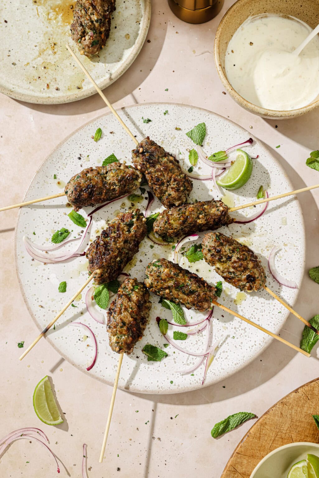 Juicy Grilled Ground Lamb Kebabs - Well Seasoned Studio