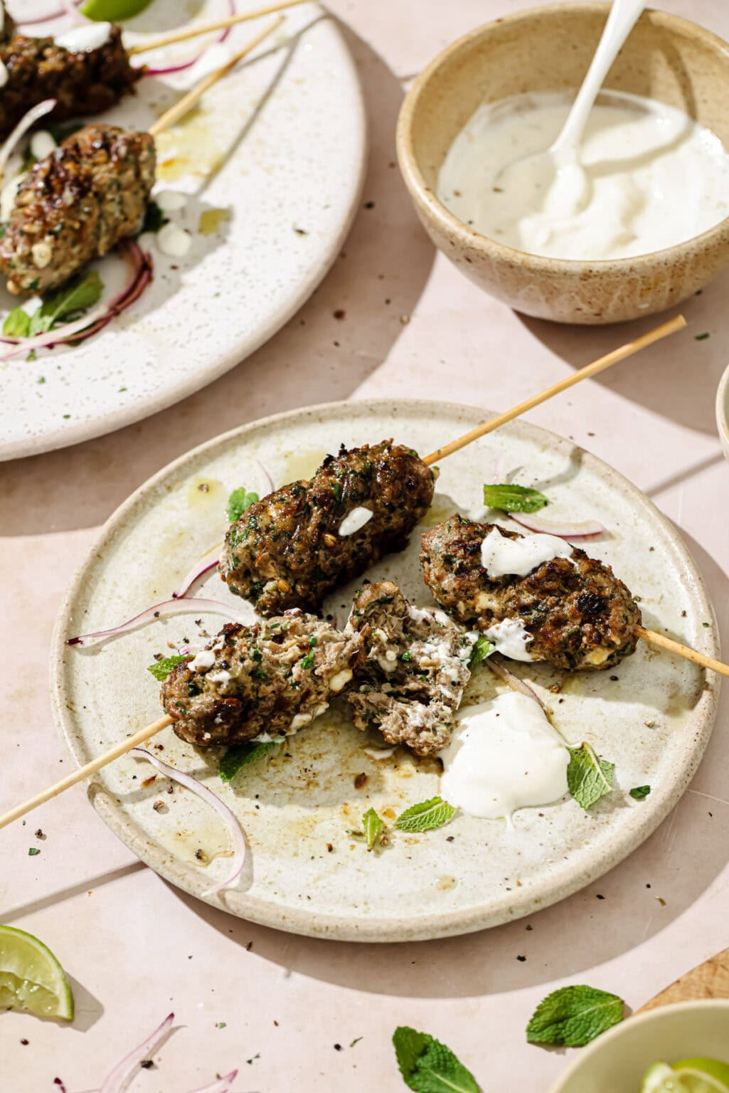 Juicy Grilled Ground Lamb Kebabs - Well Seasoned Studio