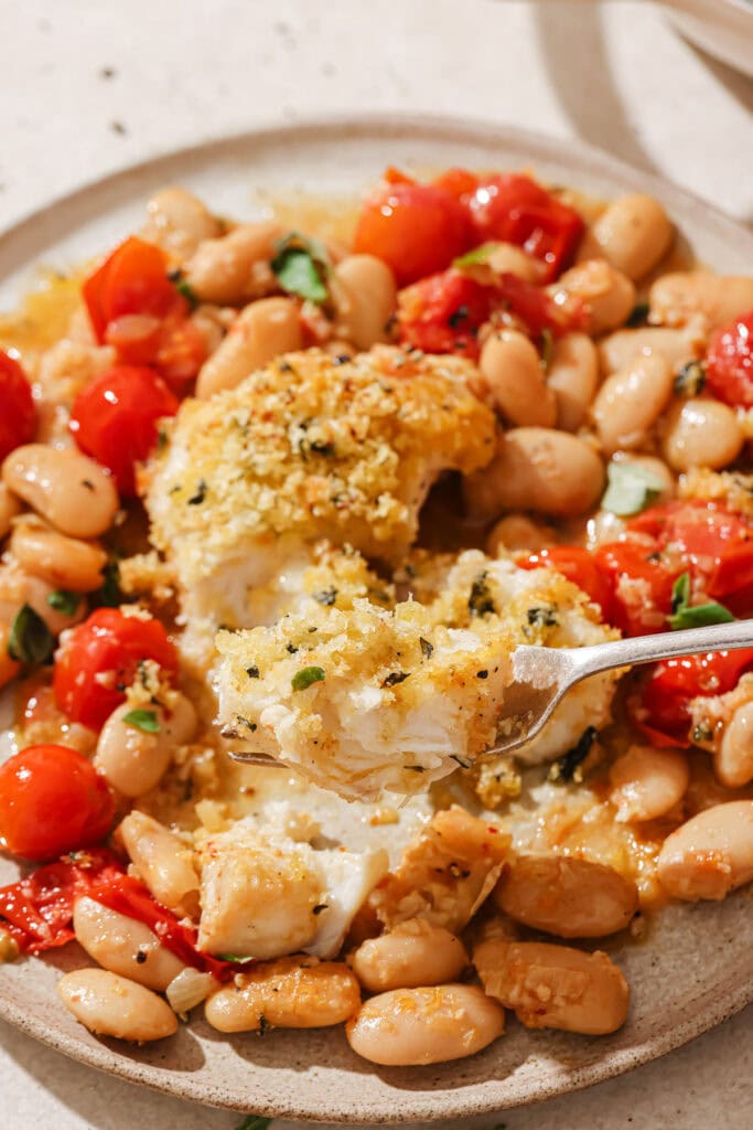 Oven-Baked Cod with Butter Beans - Well Seasoned Studio