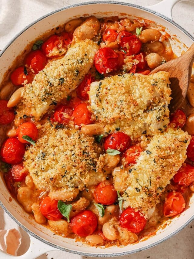 Baked Cod with Butter Beans - Well Seasoned Studio