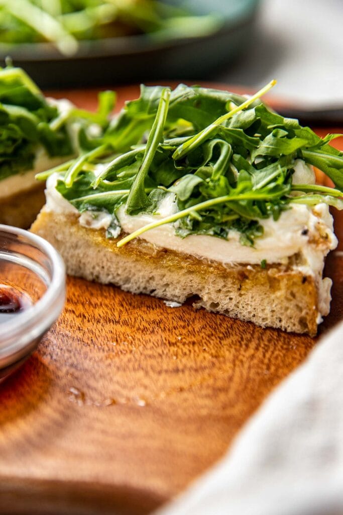 Burrata Toast For Two with Confit Garlic - Well Seasoned Studio