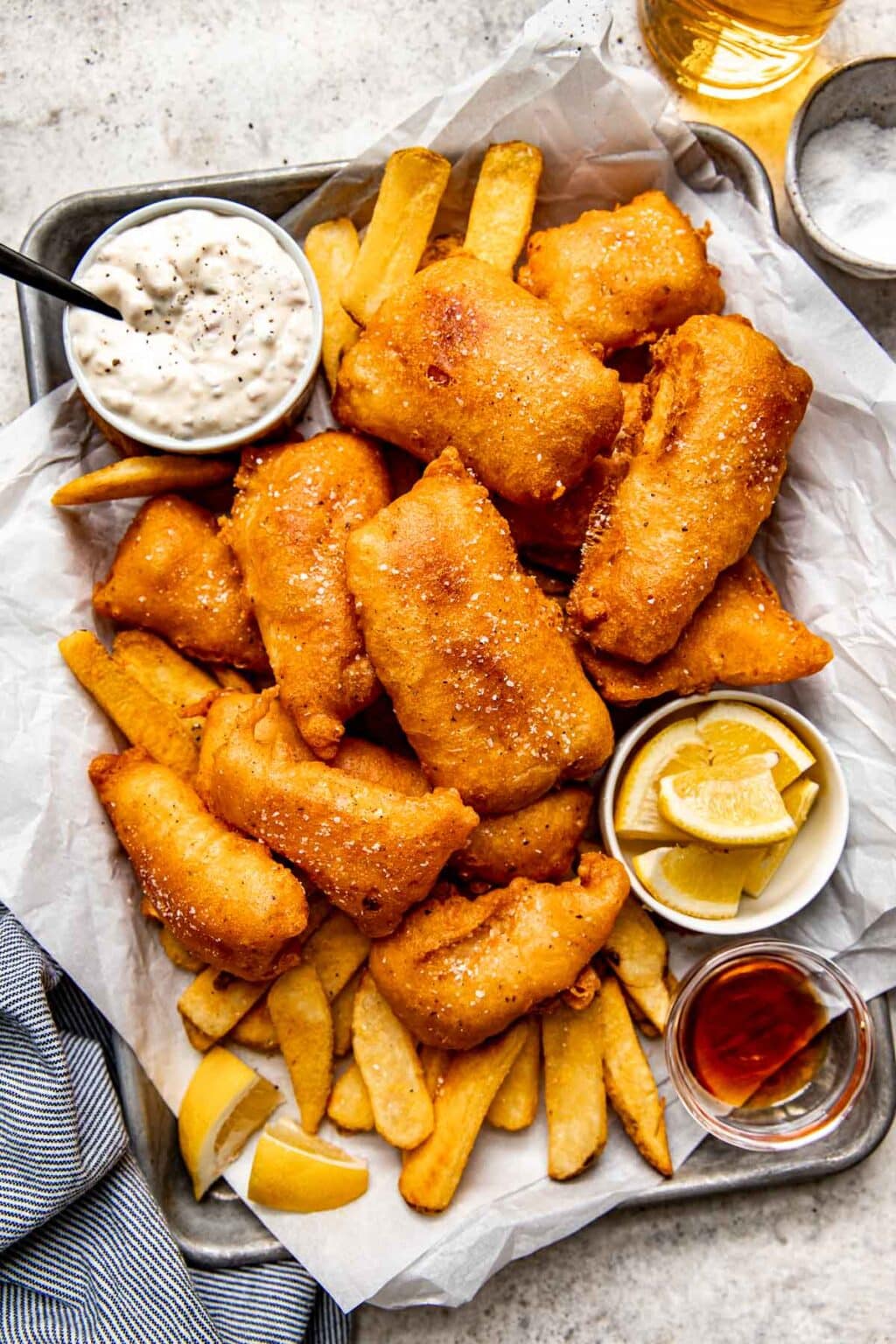 Crispy Beer Battered Cod with Malt Vinegar - Well Seasoned Studio
