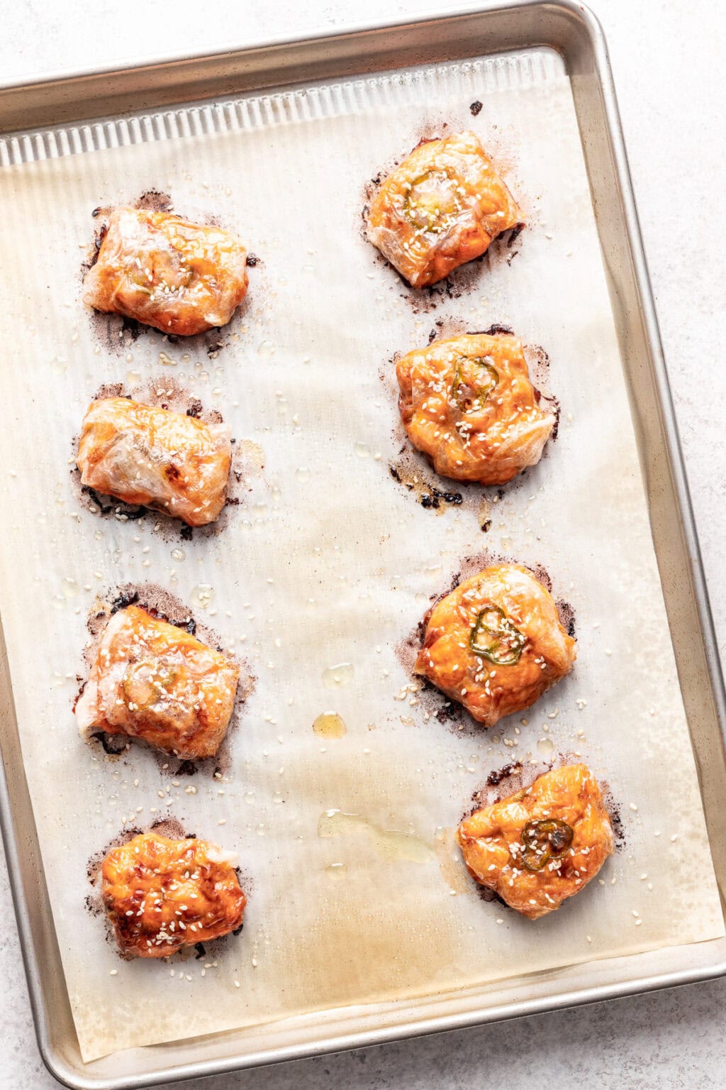 Crispy Rice Paper Roll-Ups with Salmon - Well Seasoned Studio