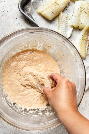 Crispy Beer Battered Cod with Malt Vinegar - Well Seasoned Studio