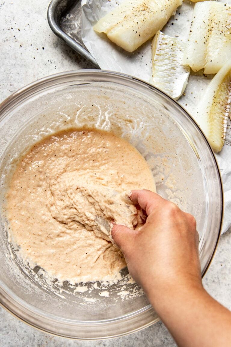 Crispy Beer Battered Cod with Malt Vinegar - Well Seasoned Studio