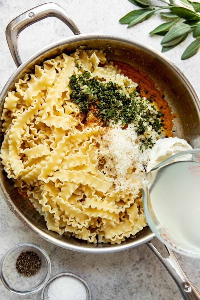 Impossibly Creamy Pumpkin Pasta with Sage - Well Seasoned Studio