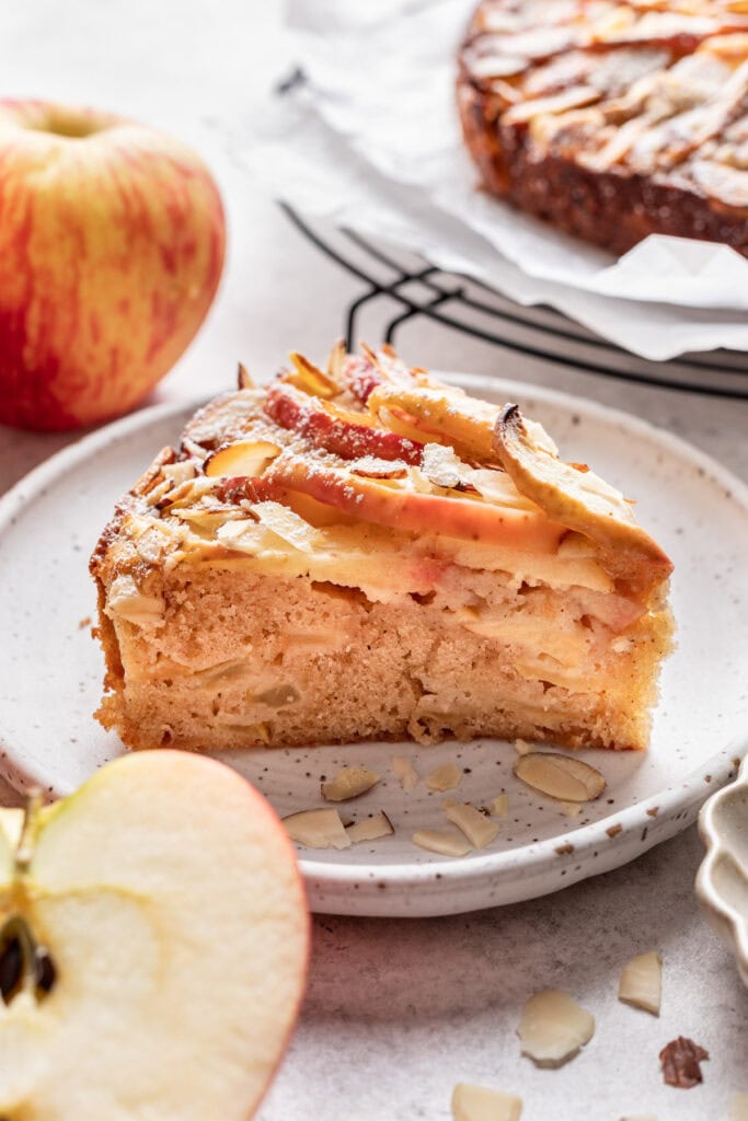 Impossibly Easy French Apple Almond Cake - Well Seasoned Studio