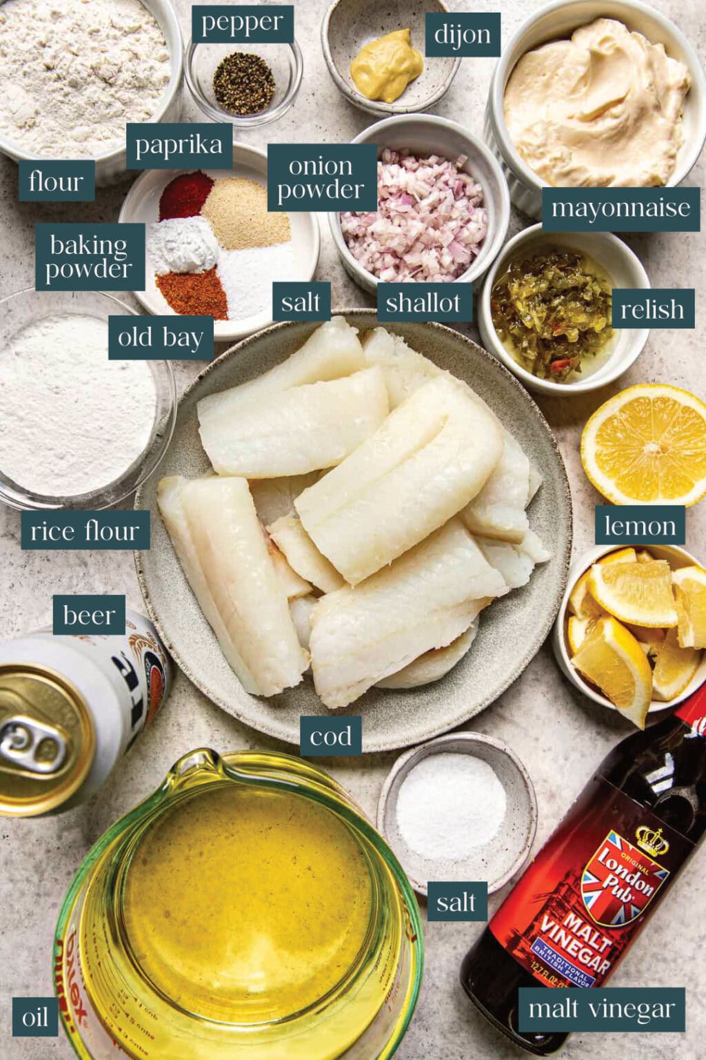 Crispy Beer Battered Cod with Malt Vinegar - Well Seasoned Studio