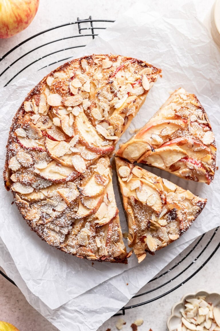 Impossibly Easy French Apple Almond Cake - Well Seasoned Studio