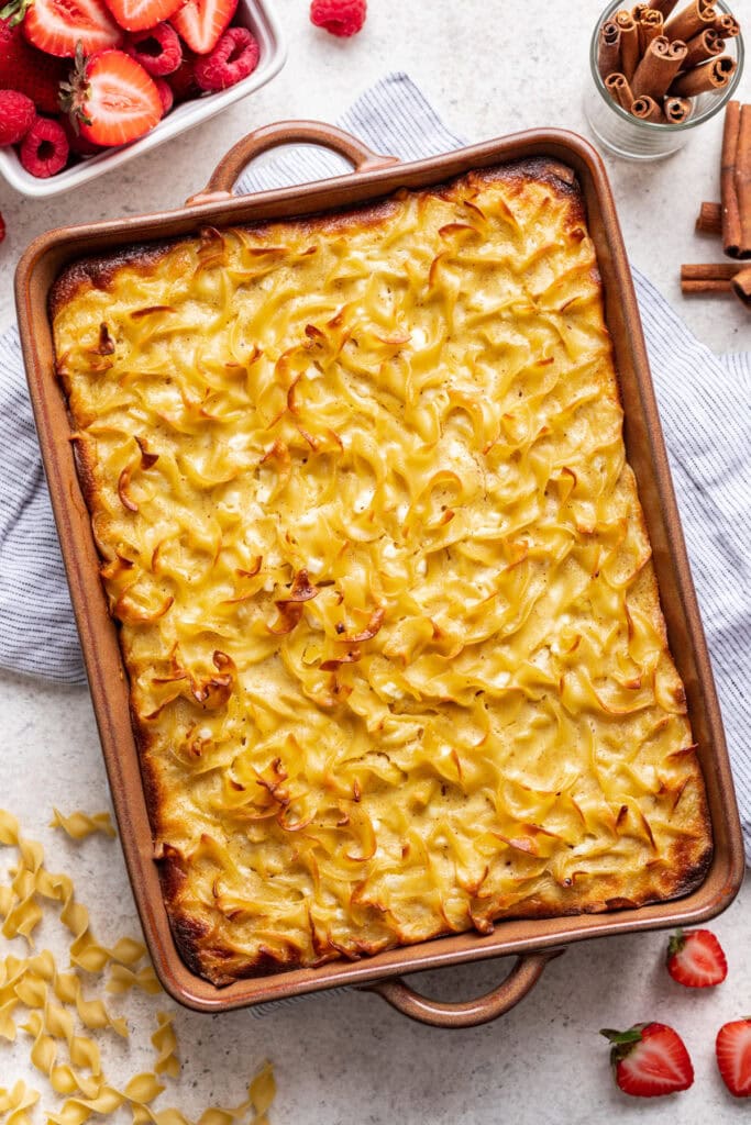 Perfect Noodle Kugel with Cottage Cheese - Well Seasoned Studio