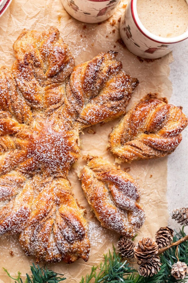 Easy Cookie Butter Puff Pastry Snowflake - Well Seasoned Studio