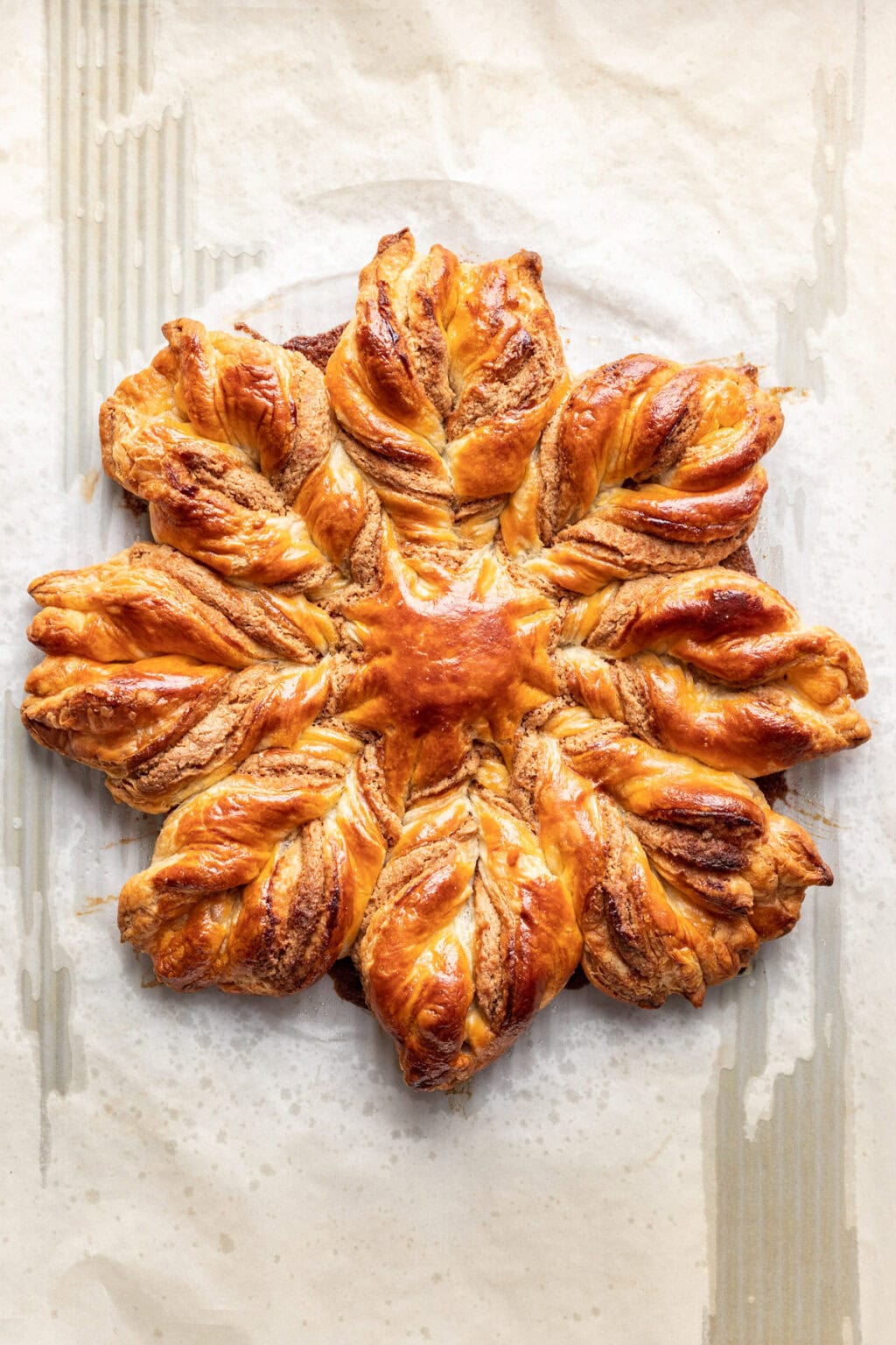 Easy Cookie Butter Puff Pastry Snowflake - Well Seasoned Studio