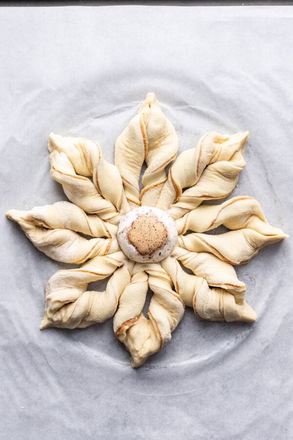 Easy Cookie Butter Puff Pastry Snowflake - Well Seasoned Studio