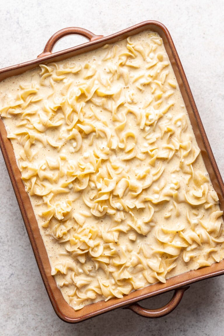 Perfect Noodle Kugel with Cottage Cheese - Well Seasoned Studio